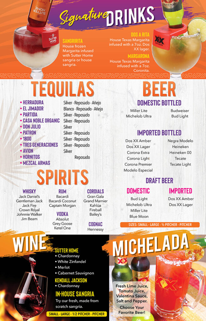 Menu – Monterrey Mexican Restaurant